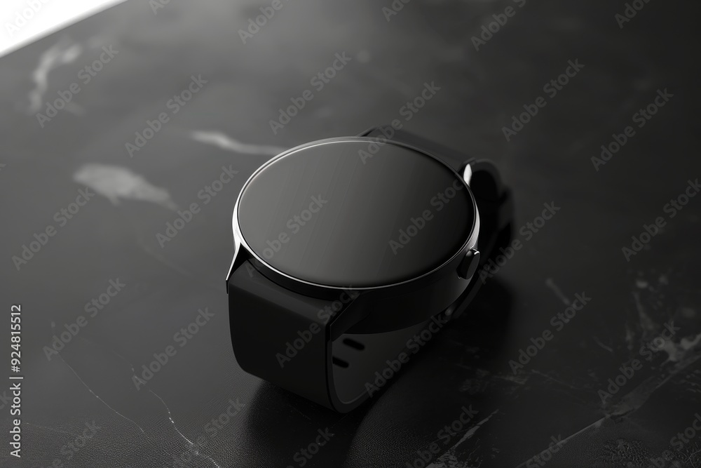 smart watch with red light on the face, An aesthetic and minimalist ...