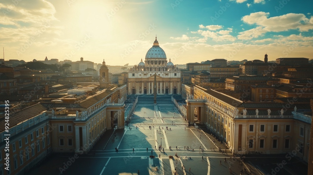 Explore the majestic beauty of Vatican City under the golden glow of ...