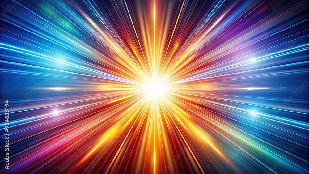 Abstract background of light rays with motion blur speed effect, light ...