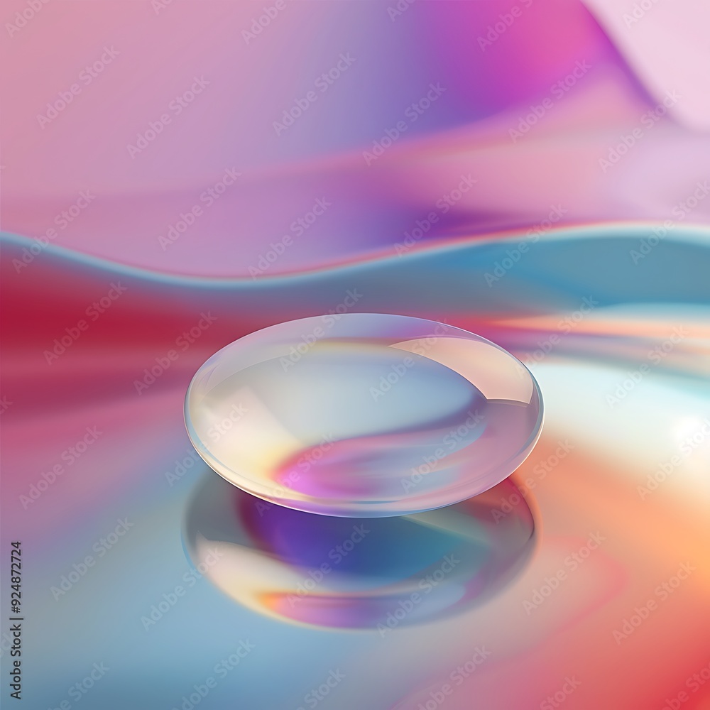 A glassmorphism UI mockup showcasing a frosted glass button with soft ...