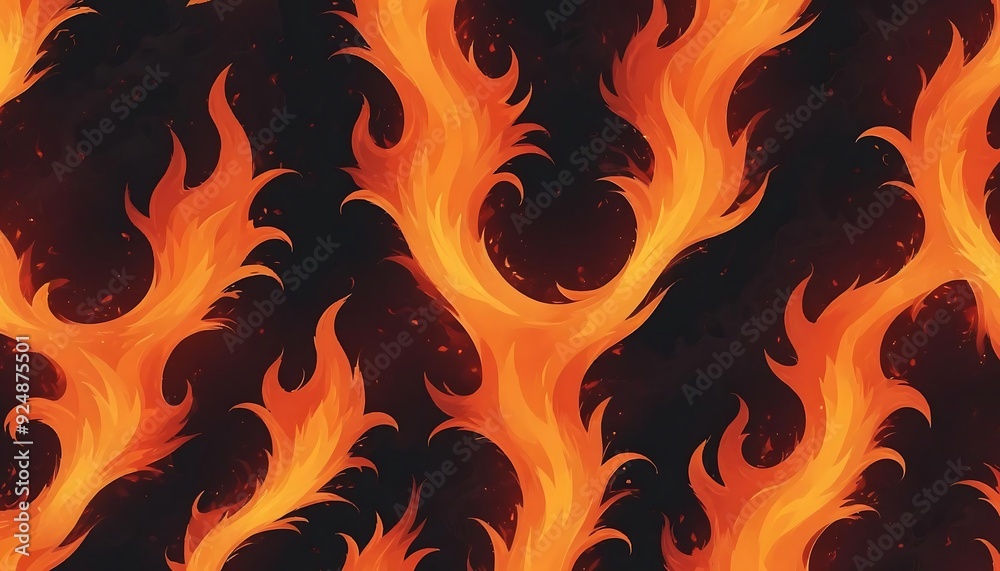 Abstract background. Modern pattern for design with burning fire flames ...