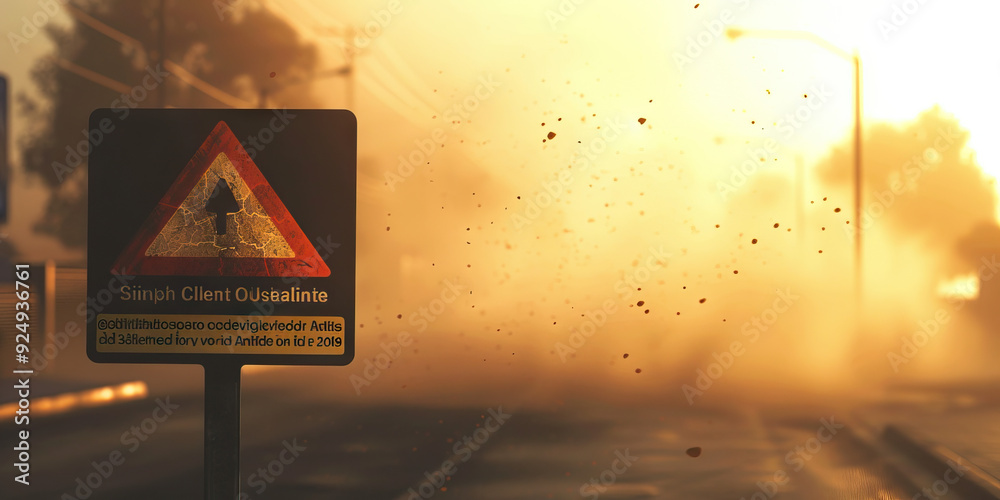 Dust Storm Alert: Safety Tips for Dust Storms - See a sign indicating a ...