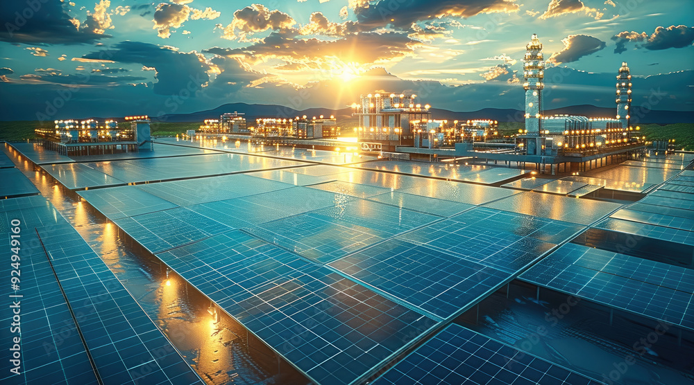 A comprehensive visual representation of a solar energy system project ...