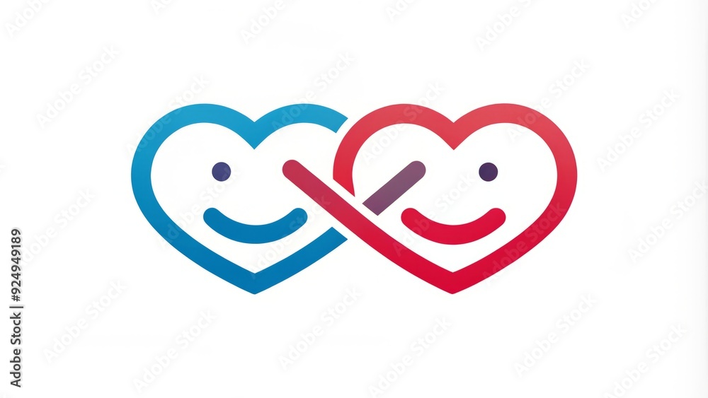 A stylized, modern companion logo featuring a pair of interconnected ...