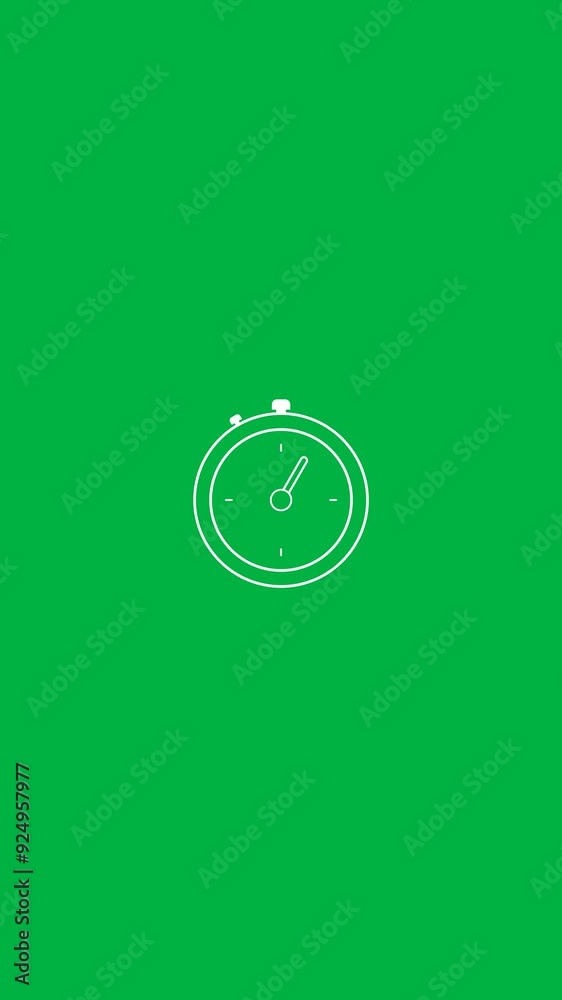 30 Seconds Stopwatch Countdown Timer Vertical Green Screen Stock 비디오 ...
