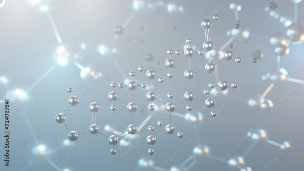 danazol molecular structure, 3d model molecule, androgens, structural chemical formula view from ...