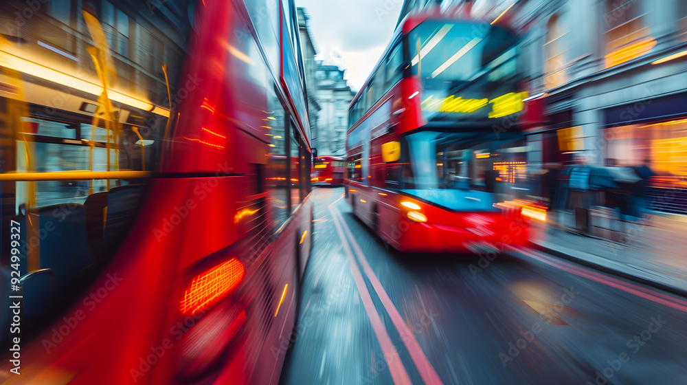 Dynamic Motion Blur of a Bustling London Street Scene. Capturing the ...