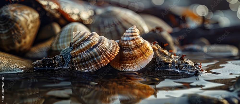 Marine mollusks like snails clams and oysters create shells as ...