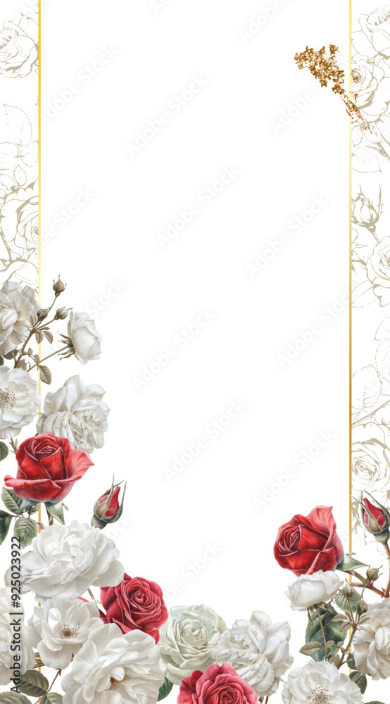 Editable Template Flower Frame Design Stock Vector | Adobe Stock