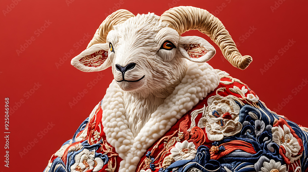 8. An exquisitely detailed lamb in cartoon style, highlighted by ...