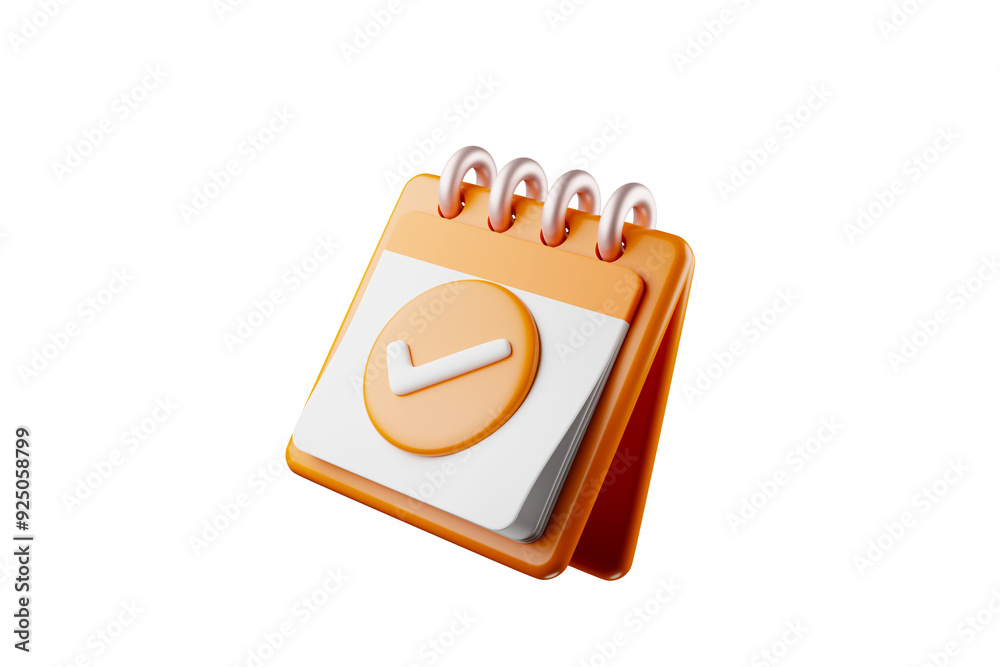 3D calendar icon showing date and time for meeting reminders. Calendar ...