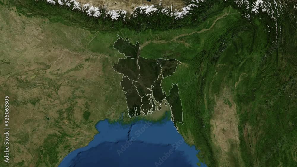 Zoom from Earth to Bangladesh. (with Provinces) World map province ...