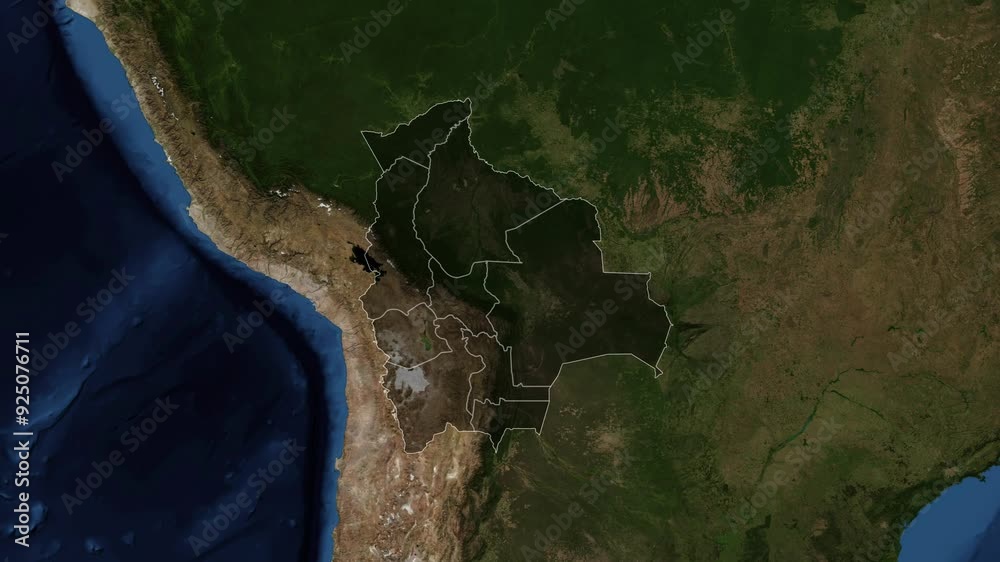 Zoom from Earth to Bolivia. (with Provinces) World map province ...