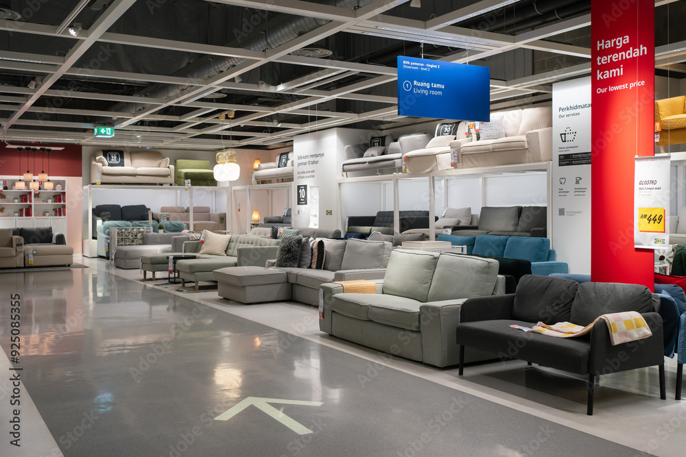 PENANG, MALAYSIA - AUG 14, 2024: IKEA sofas display at IKEA showroom Stock Photo | Adobe Stock