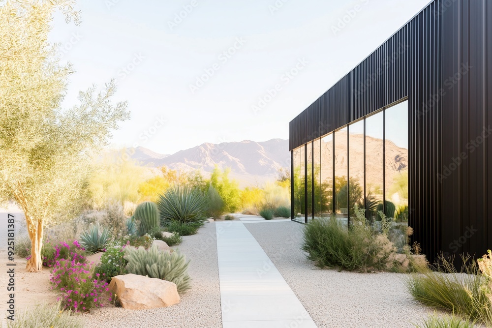 sleek, single-story shipping container home with a minimalist design ...