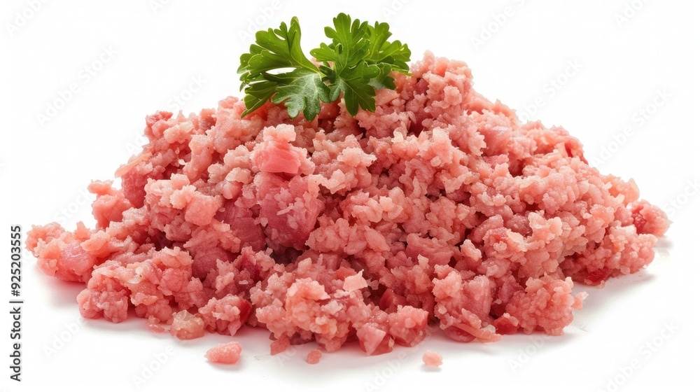 minced meat, pork, beef, forcemeat, isolated on white background, full ...