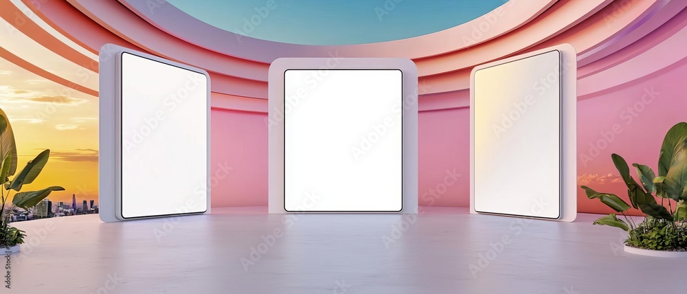 Virtual gallery showcasing innovative digital exhibits, highlighted ...