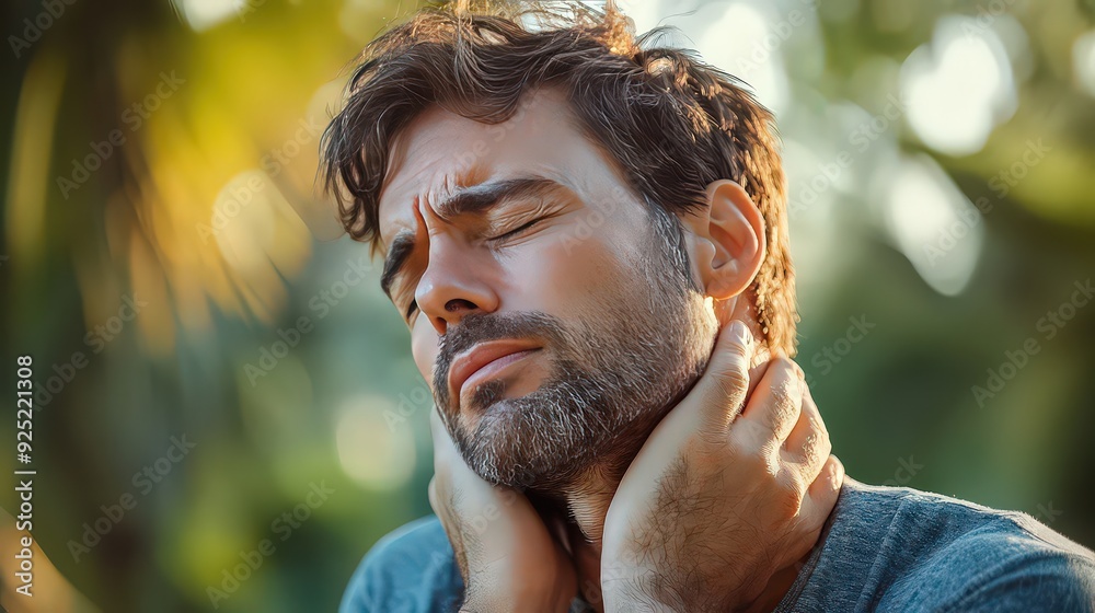 Acute neck pain with stiffness and limited range of motion, frequently ...