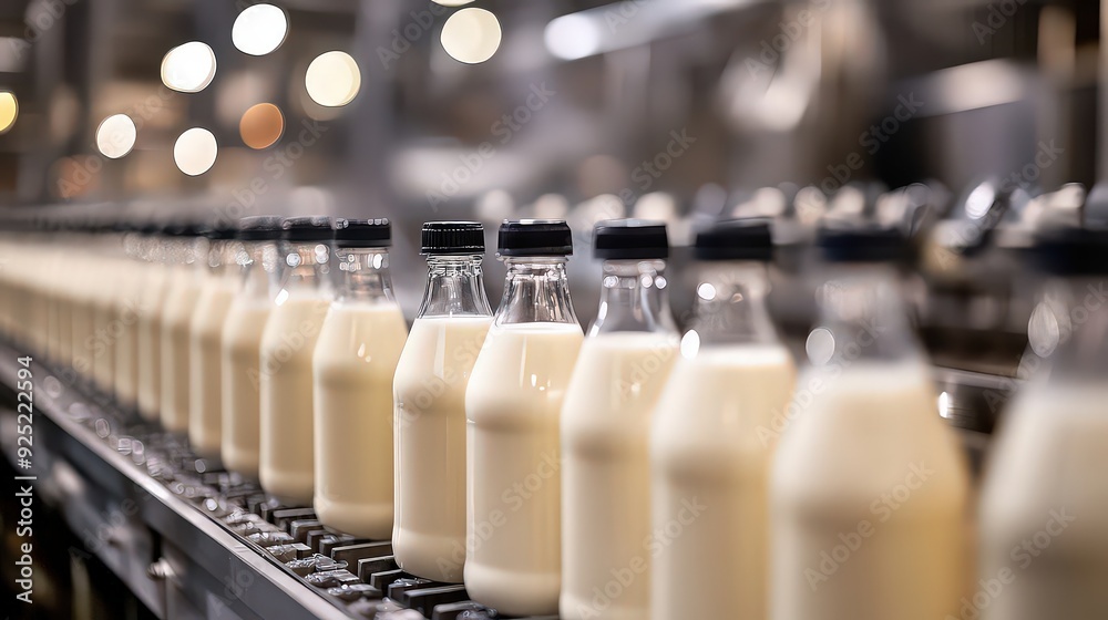 state-of-the-art milk processing plant where fresh milk from dairy cows ...