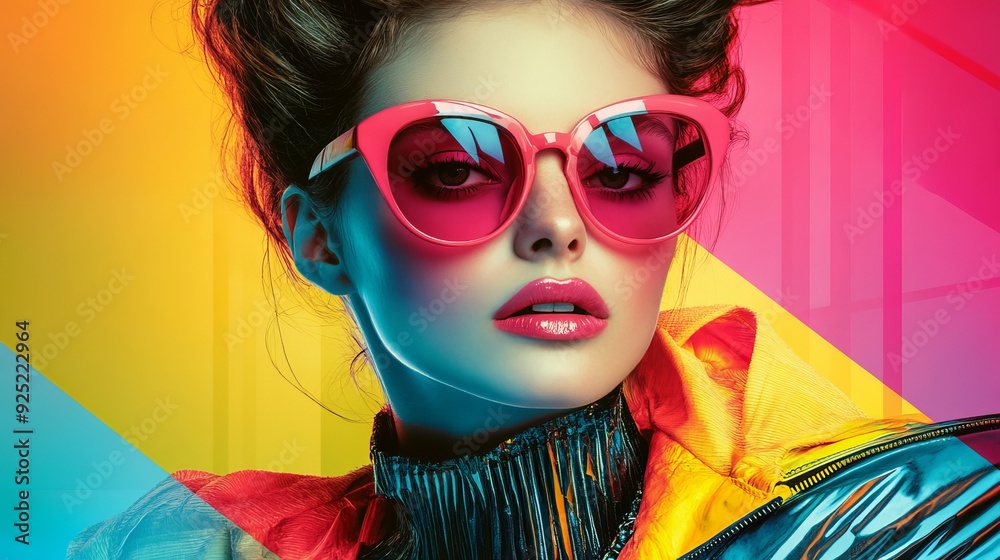 Bold and Vibrant 80s Fashion Show Posters, Captivating designs ...