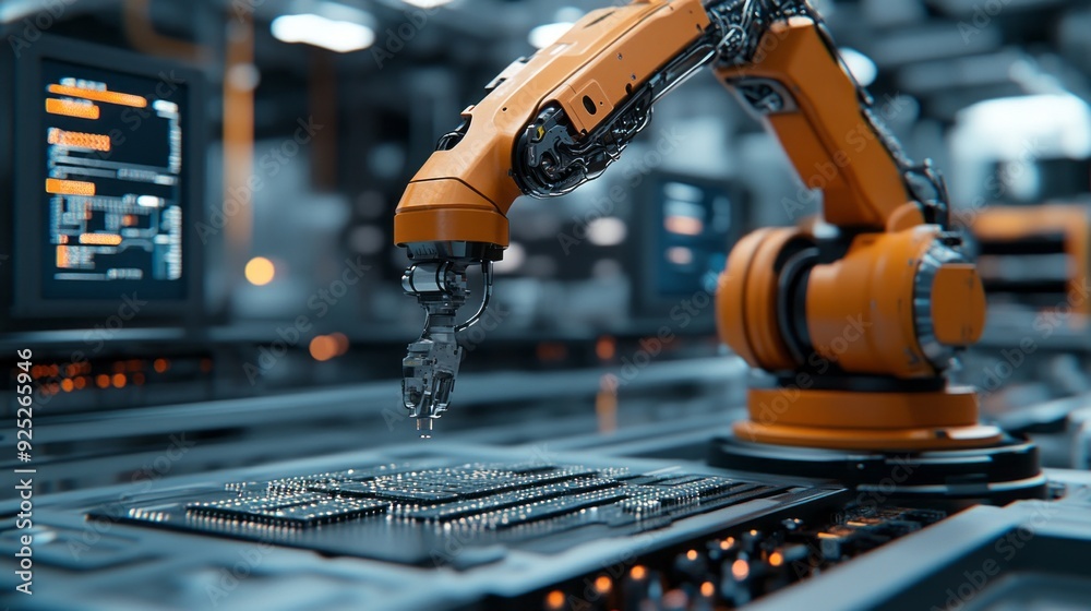 An advanced automation system operates smoothly, showcasing its ...