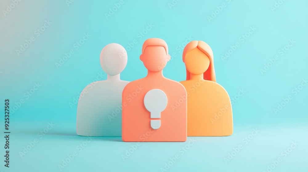 Add a user icon in 3D. Create a symbol for groups. New profile account ...