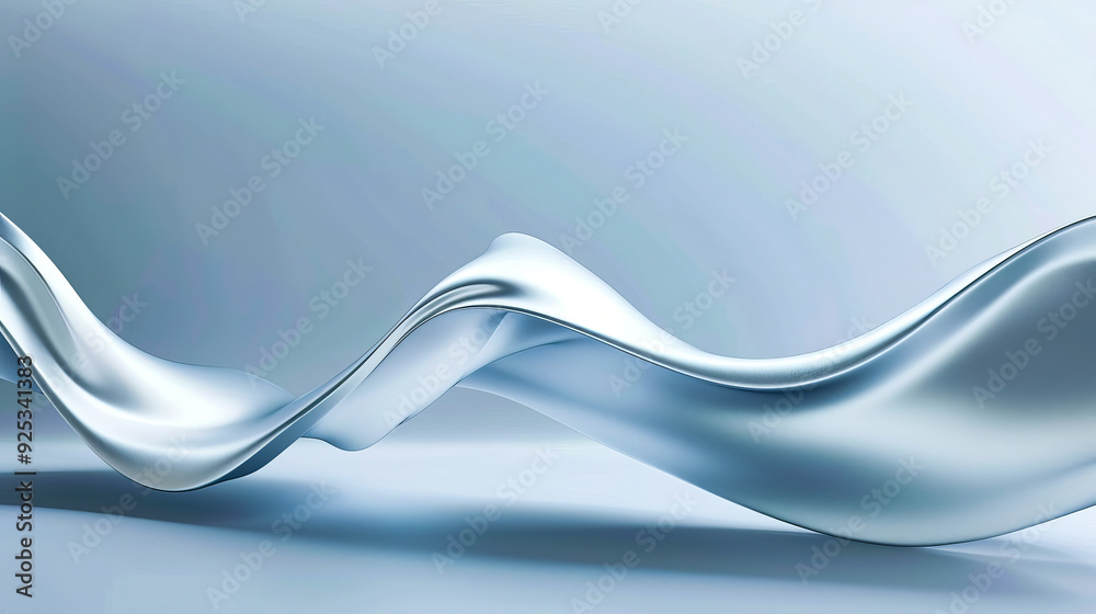 Metallic fluid background with smooth curves and reflective surfaces ...