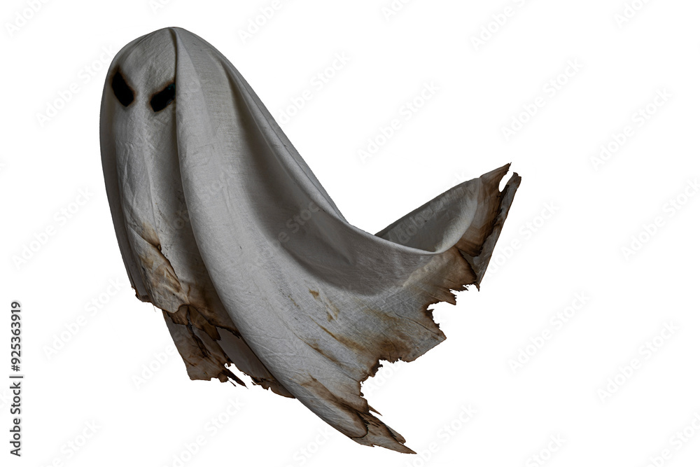 Floating scary white fabric ghosts for Halloween parties to celebrate ...