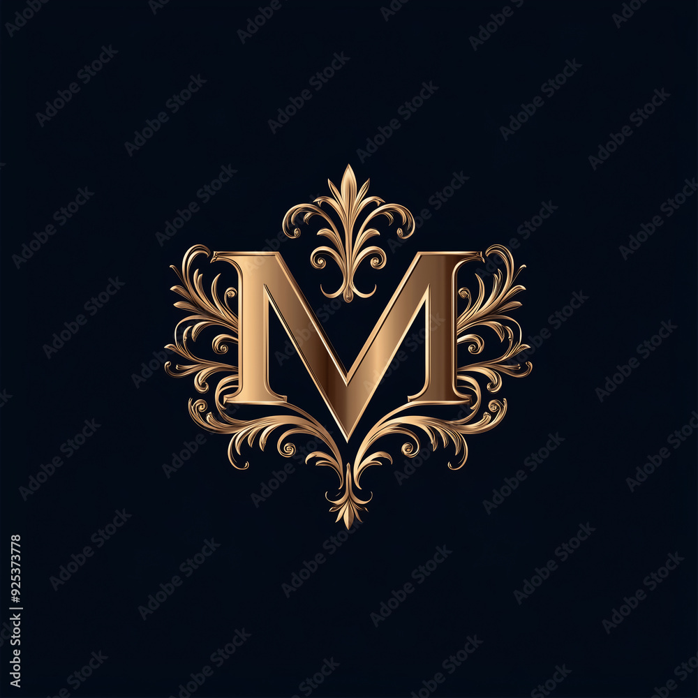 Elegant Dual Elements: 'Letter M' Fire and Ice Ornament Logo - Ideal ...