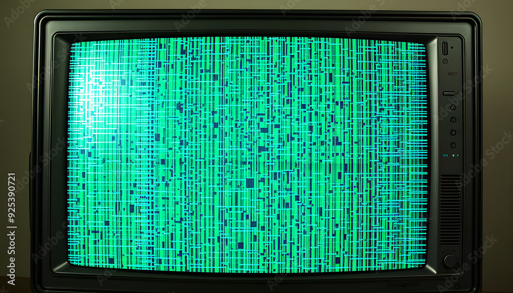 TV static noise interference on a TV screen caused by satellite signal ...
