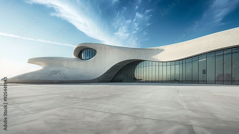 Perspective of high rise building and dark steel window system with ...