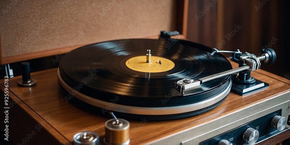 Vintage-Style 1965 Turntable for Playing Vinyl Records with Classic ...