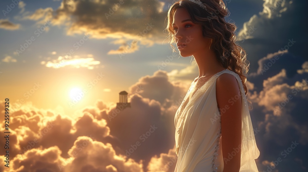 Mythical grace: portrait of Aphrodite, revered goddess of beauty love ...