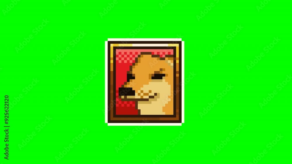 Angry cheems dog photo, pixel art animation meme Stock Video | Adobe Stock