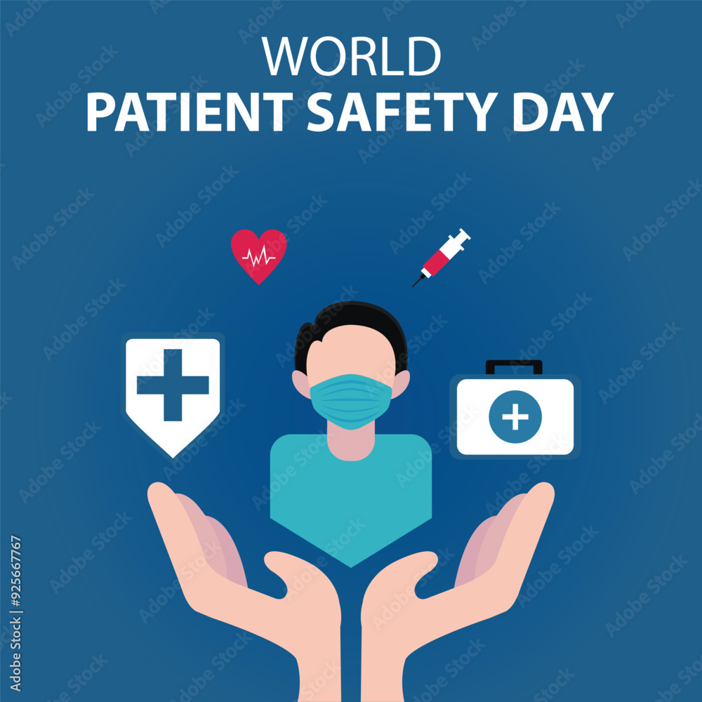 illustration vector graphic of a pair of hands holding a patient up ...