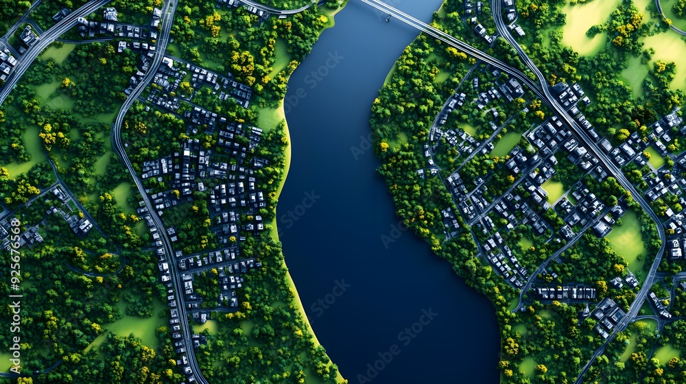 Detailed city map with clear labels and street names, designed to stay ...