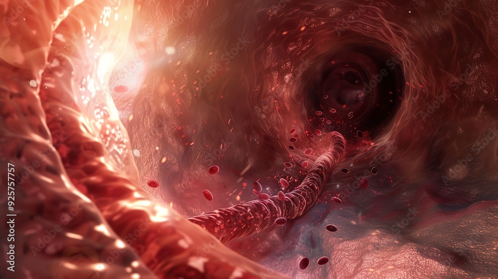 Intricate Vascular Thrombus Formation: Detailed Depiction of Clotting ...