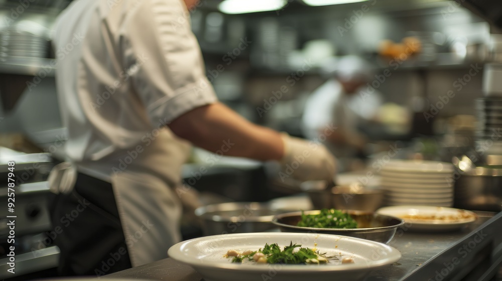 Restaurant staff collaborate effectively in a bustling dining ...