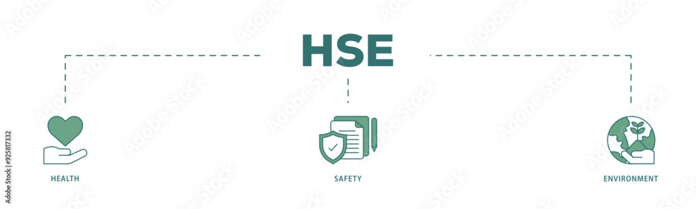 HSE icon infographic illustration concept with icon of Health Safety ...