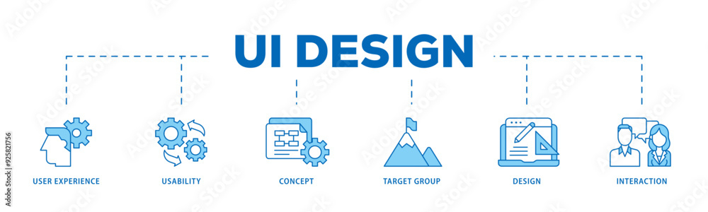 User interface design icon infographic illustration concept with icon ...