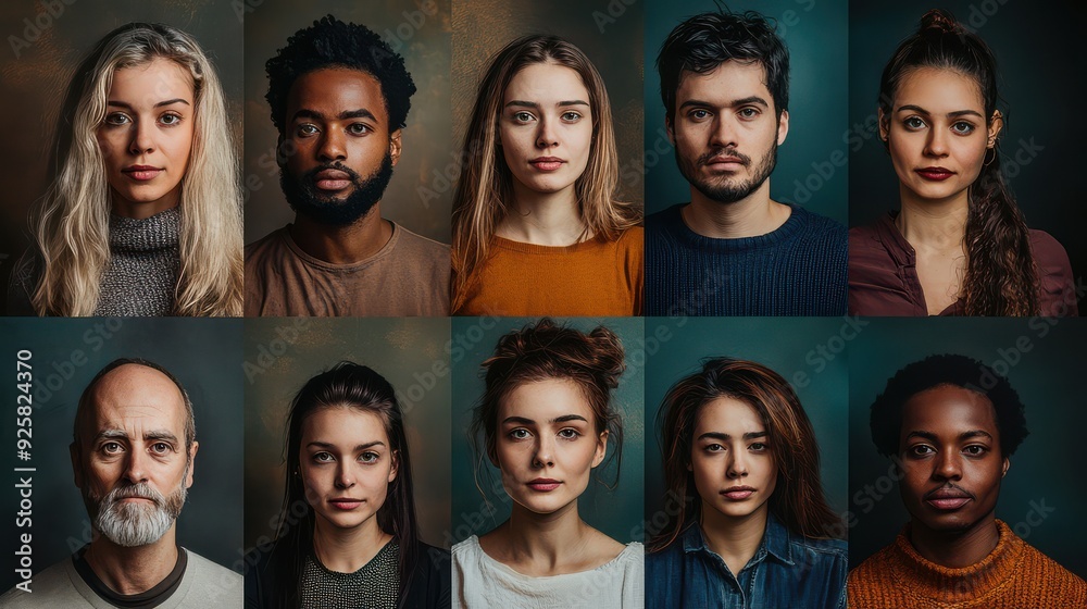 Diverse group of people of different ages and backgrounds, posing for ...