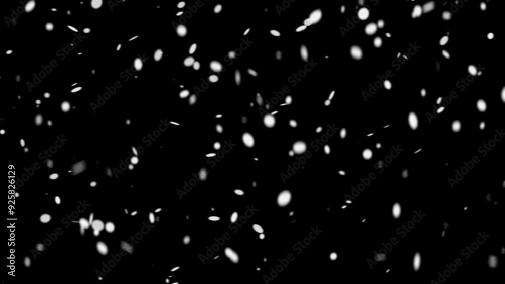 Snowfall Overlay, Black Background - Winter, Falling Snow Effect ...