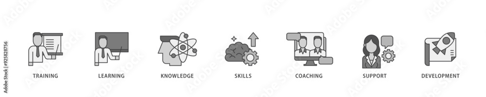 Capacity building icon infographic illustration concept with icon of ...