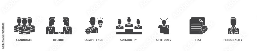 Assessment icon infographic illustration concept with icon of user ...