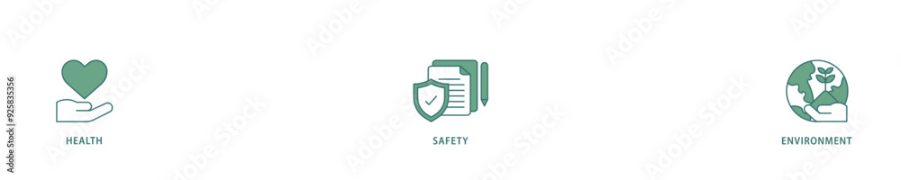 HSE icon infographic illustration concept with icon of Health Safety ...