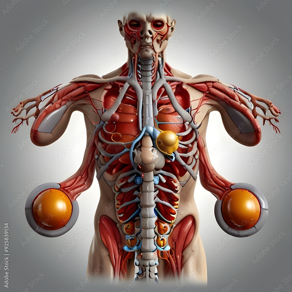 Diagram of the human endocrine system with glands and hormones ...
