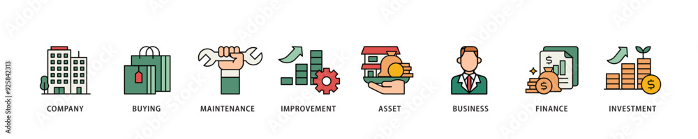 Capital expenditure icon infographic illustration concept with icon of ...