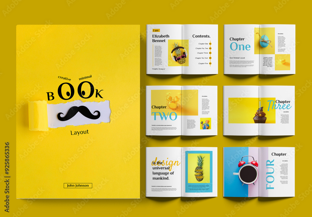 Minimal And Creative Book Layout Stock Template | Adobe Stock