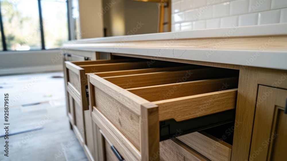 Custom Cabinets: Install Drawer Inserts and Pullout Tray in Kitchen ...