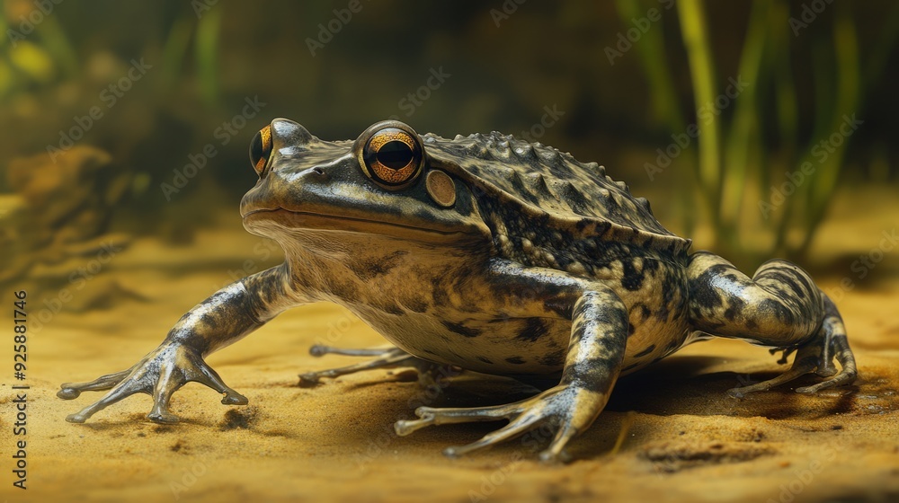 African Frog. African Clawed-frog (Xenopus laevis) in its Natural ...